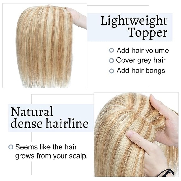 Hair | Human Hair Clipon Wig Topper For Hair Loss | Poshmark